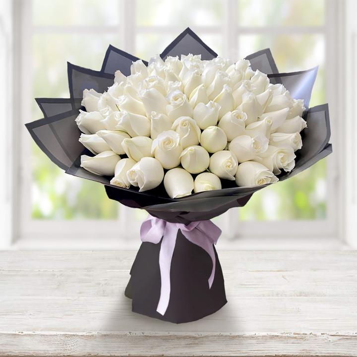 Flowers to Apodaca Mexico Bouquet of White Roses